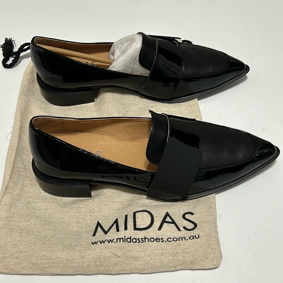 MIDAS | Shoes | Midas Easy Black Patent Leather Loafer | Poshmark